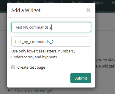 Service portal Widgets
