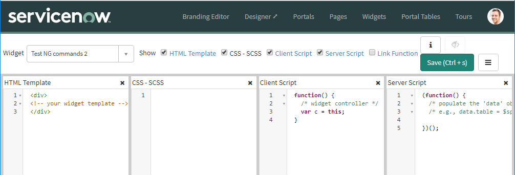 Service portal Widgets
