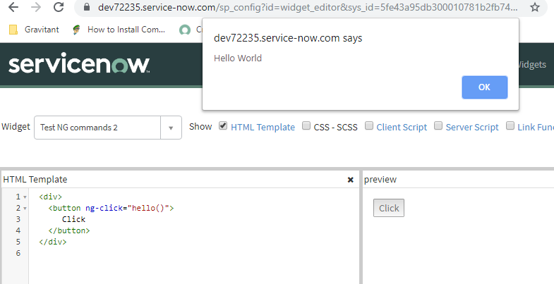 Service portal Widgets